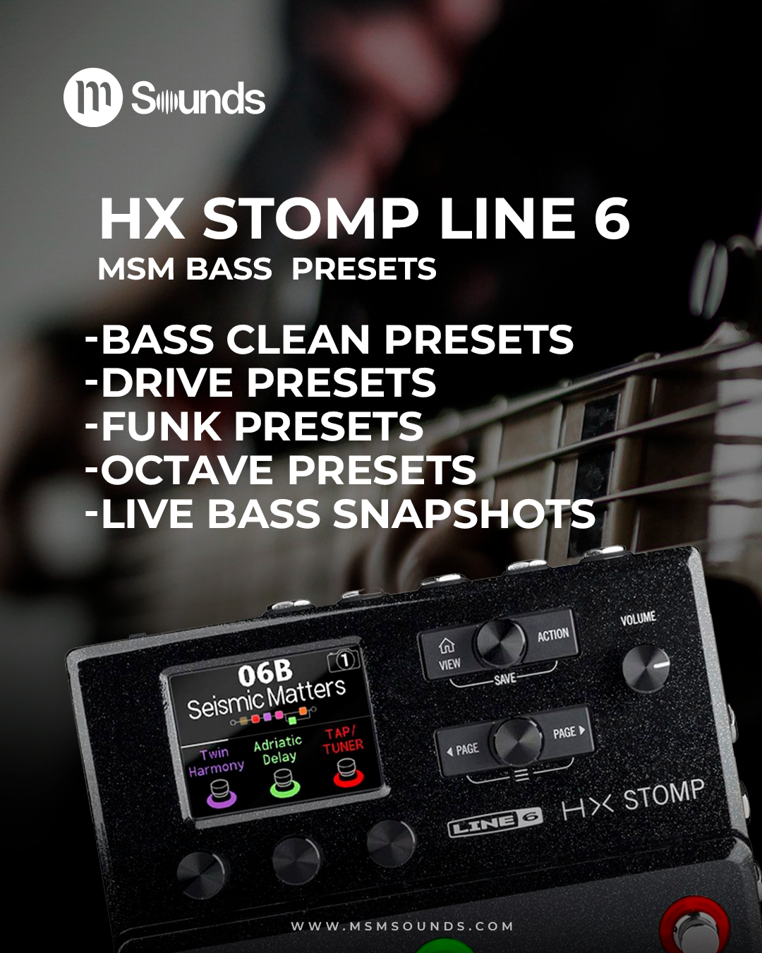 HX STOMP - MSM BASS PRESETS PACK – Miel San Marcos Sounds